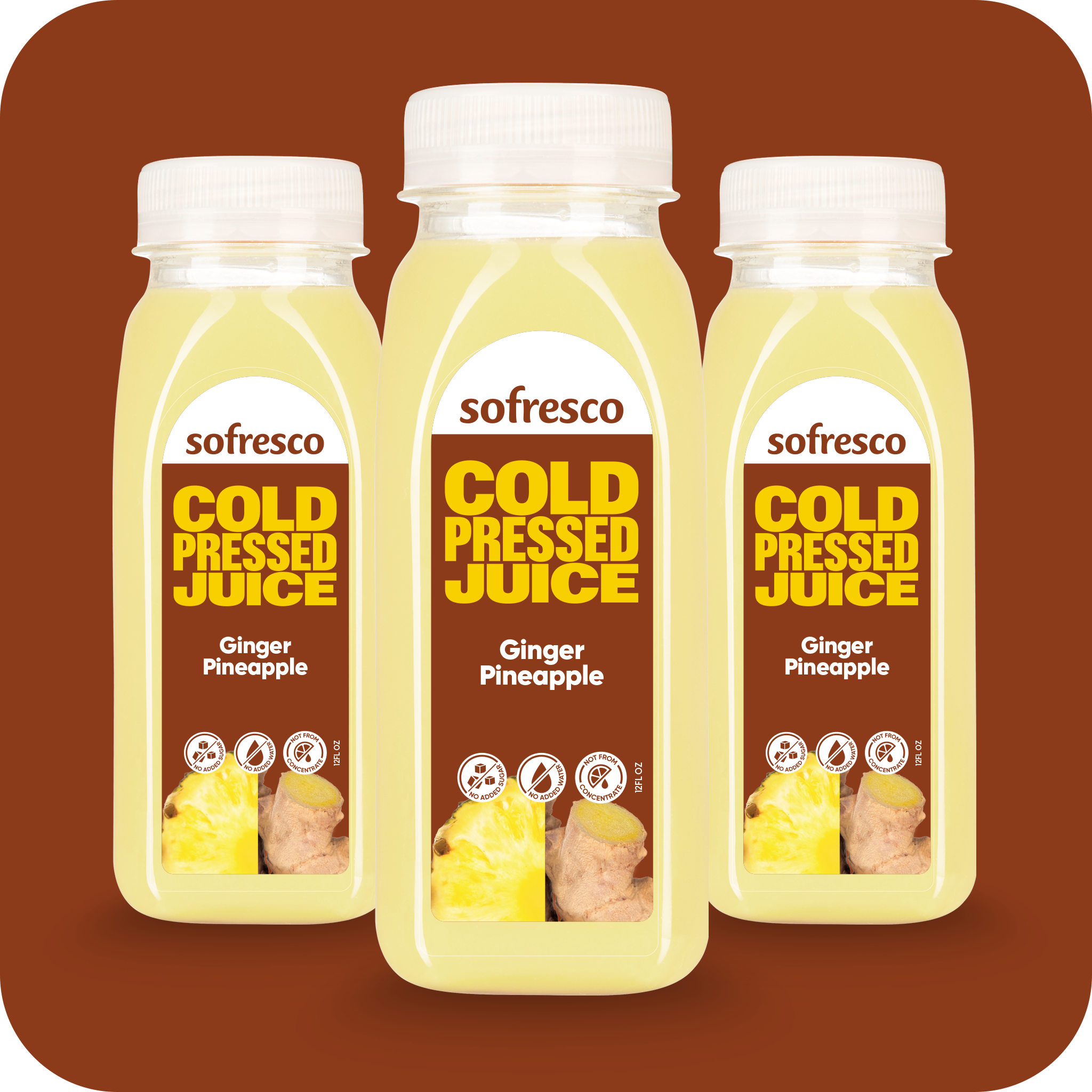 Ginger Pineapple 12oz | Cold-Pressed Juice – Sofresco